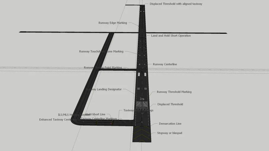 3D Airport with marking and signs | 3D Warehouse