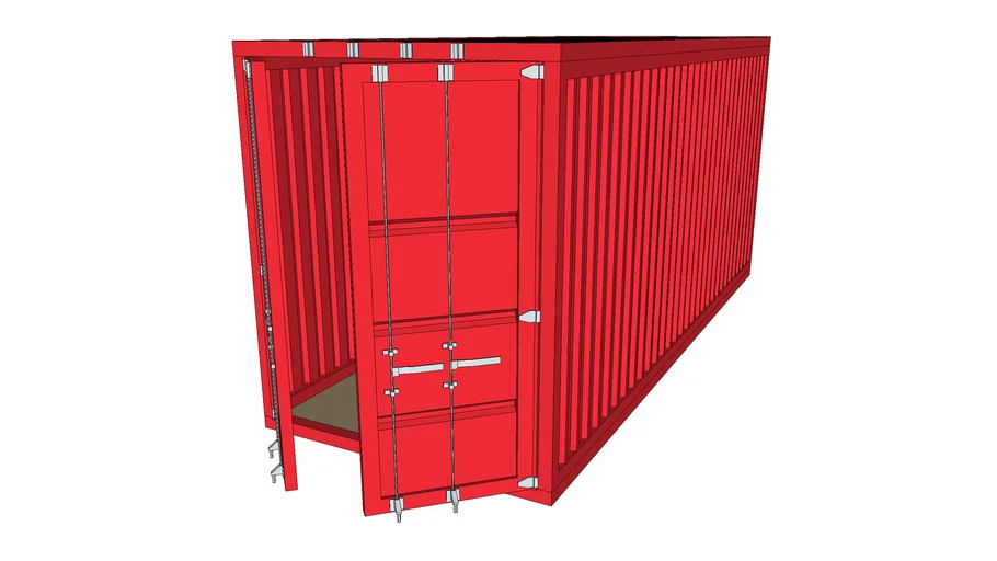 contenedor rojo | 3D Warehouse