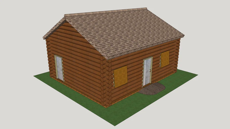 Wooden log cabin | 3D Warehouse