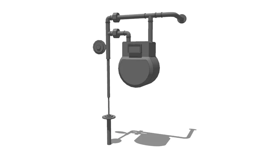 Standard Exterior Gas Meter | 3D Warehouse
