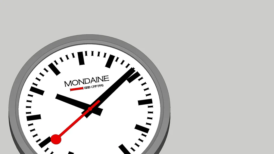 Swiss Railway Wall Clock | 3D Warehouse