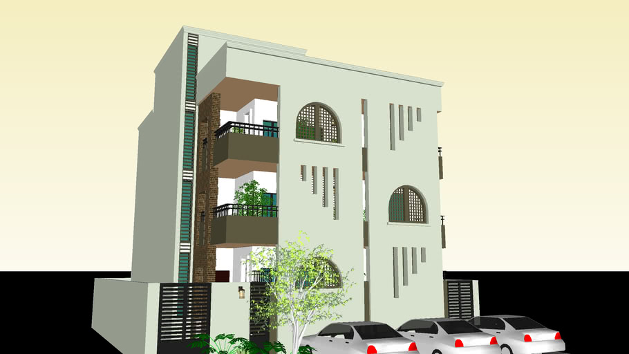 3 story apartment building | 3D Warehouse