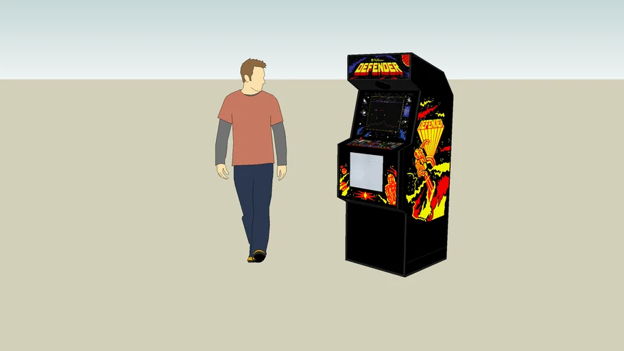 Defender Arcade Cabinet | 3D Warehouse