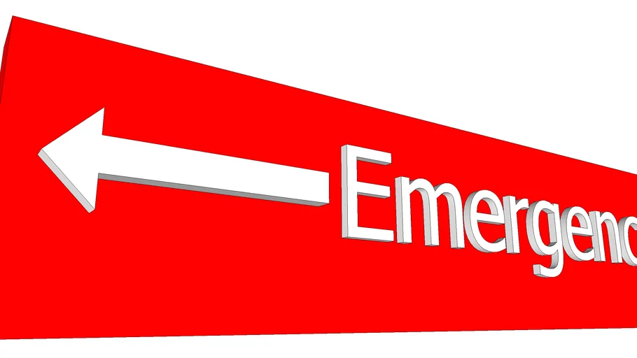Emergency room arrow | 3D Warehouse
