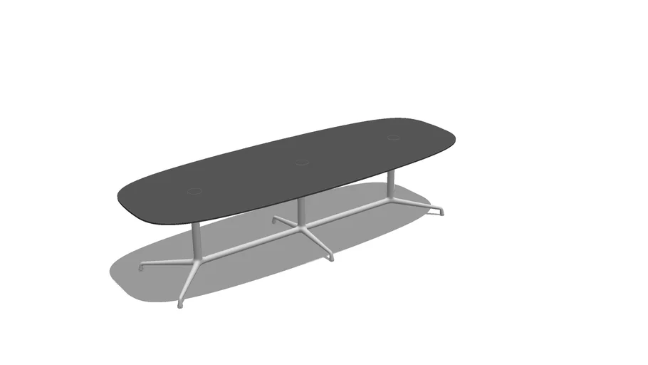 Coalesse, SW_1, Conference Table, Super Elliptical, Solid 120x28.5 | 3D ...