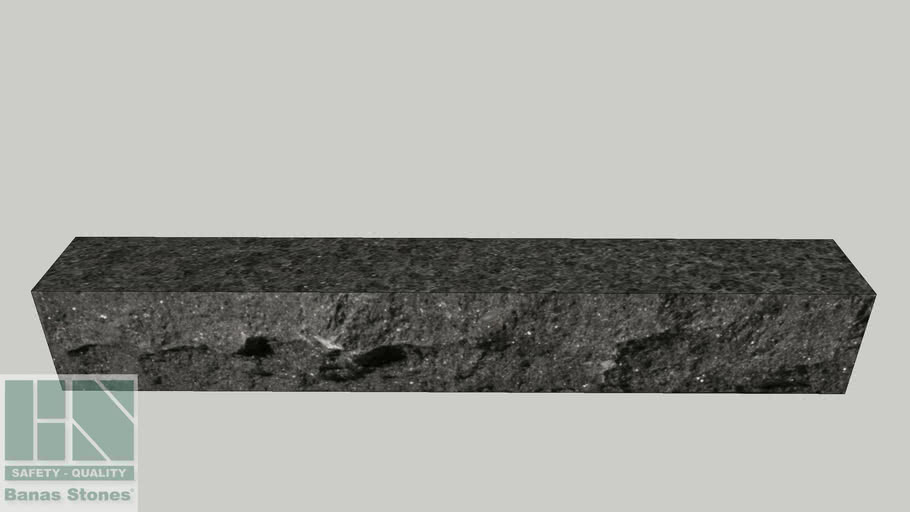 Banas Stones Natural Kerbs/Step Fillers - Jet Black | 3D Warehouse