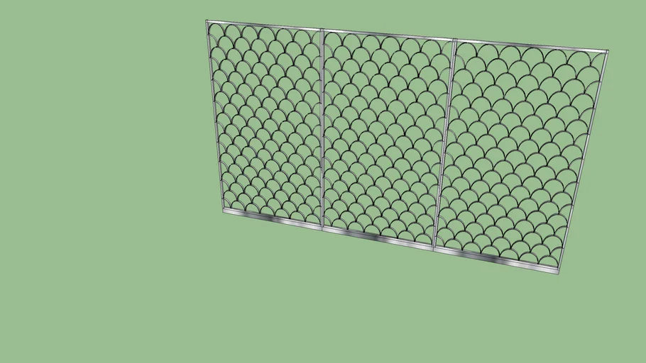 Stainless Steel Panels with a fishscale pattern | 3D Warehouse