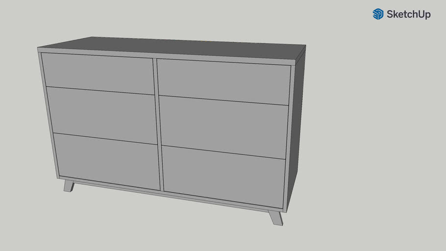 Modern Dresser Drawer Stack | 3D Warehouse