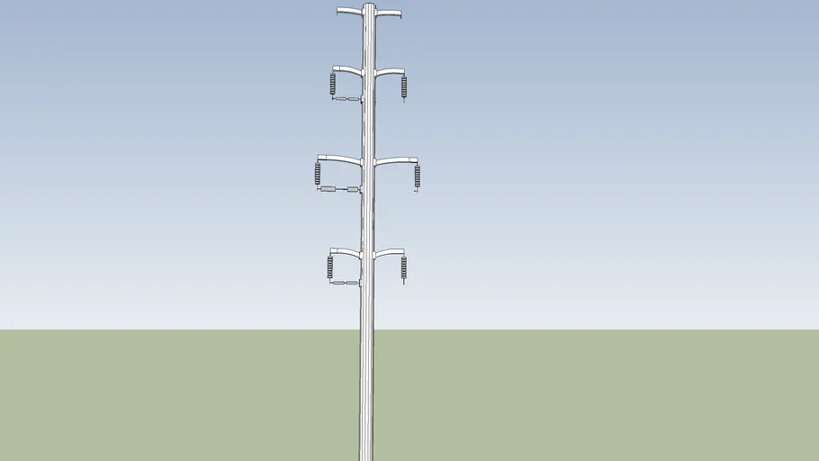 Utility Pole High Tension Voltage | 3D Warehouse