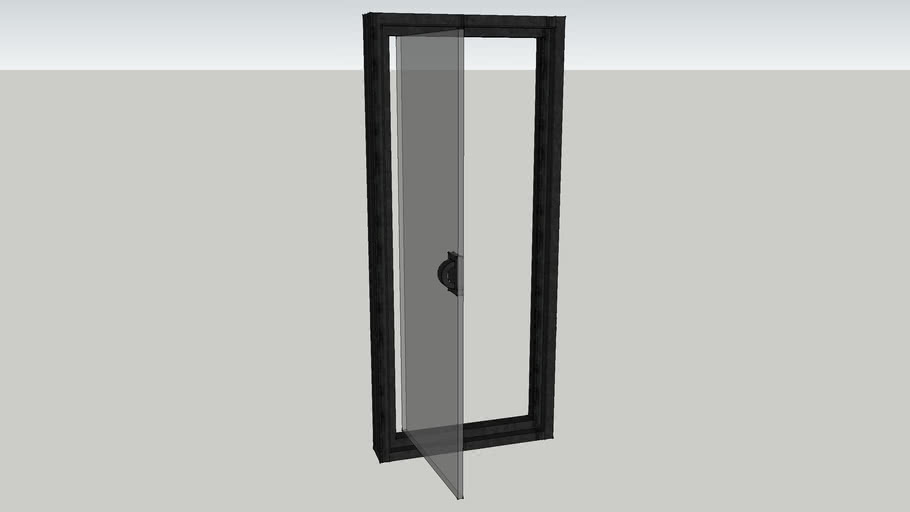 Open Steel Outlined, Windowed Door | 3D Warehouse