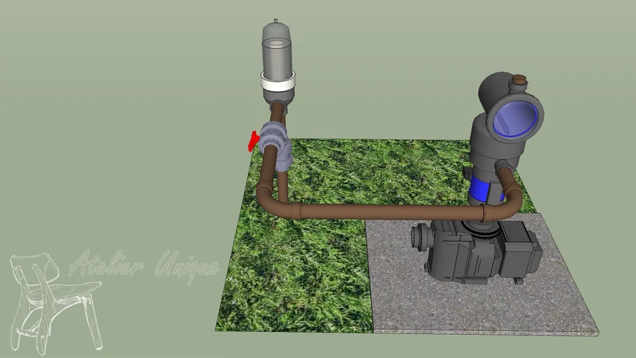 Bomba para poço artesiano com filtro | 3D Warehouse