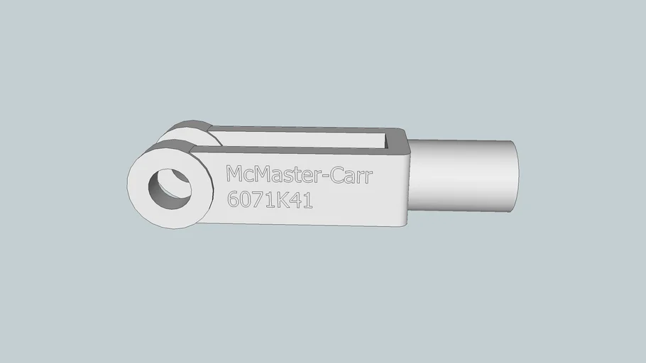 Clevis Rod End, 1/4', Female Thread, 2' Length | 3D Warehouse