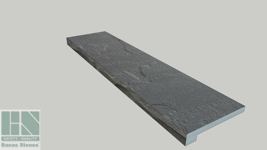 Banas Stones Natural Rebated Coping - Banas Dove Grey | 3D Warehouse