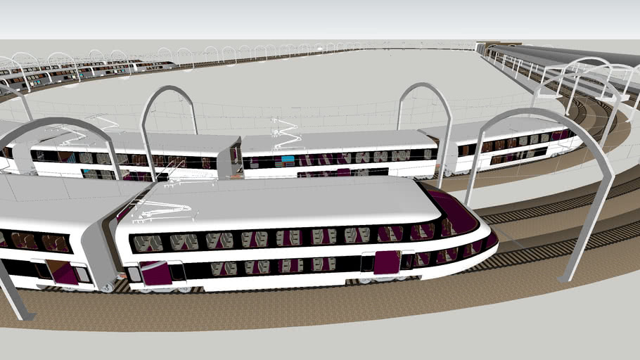 4 track loop track with tunnel and station eneroth3 railroad system ...