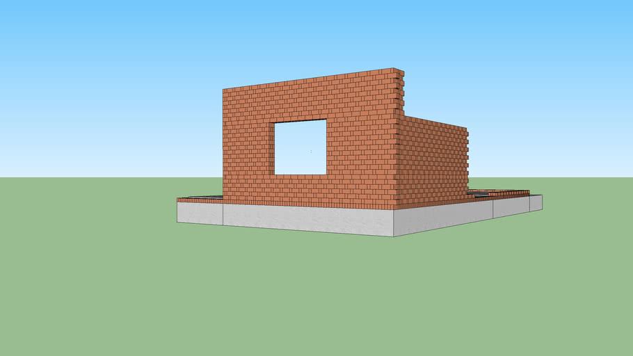 Rat Trap Bond Brick Masonry 9' wall | 3D Warehouse