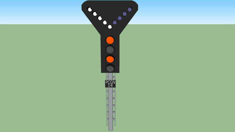 Train signal (double amber) #14 | 3D Warehouse