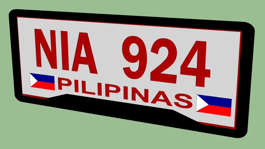 Philippine Plate Number(Government Vehicle) | 3D Warehouse