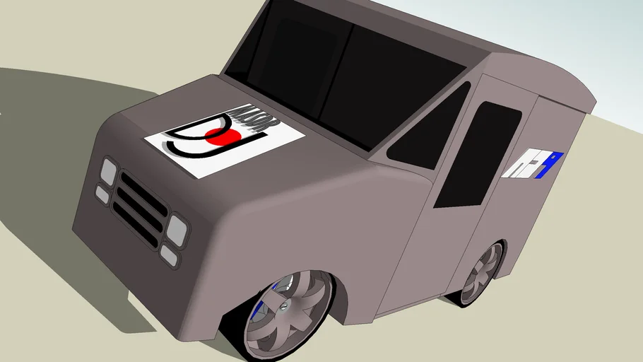 'AD9 Wheels' Mail Truck | 3D Warehouse