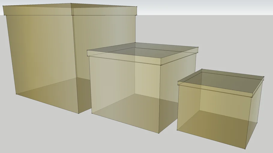 Gold Translucent Storage Boxes | 3D Warehouse