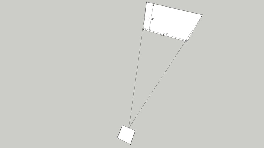 12' screen with projector | 3D Warehouse