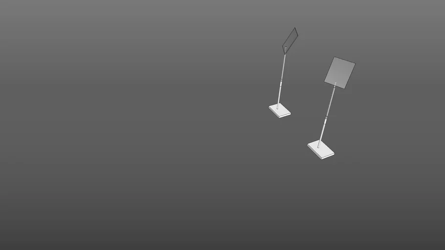 Presidential Style Teleprompters | 3D Warehouse