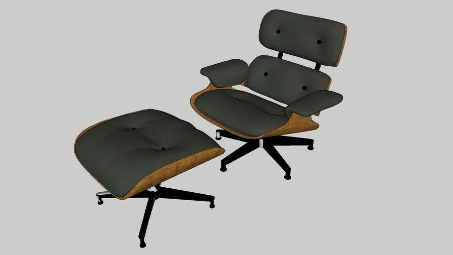 Poltrona e Puffe Charles Eames | 3D Warehouse