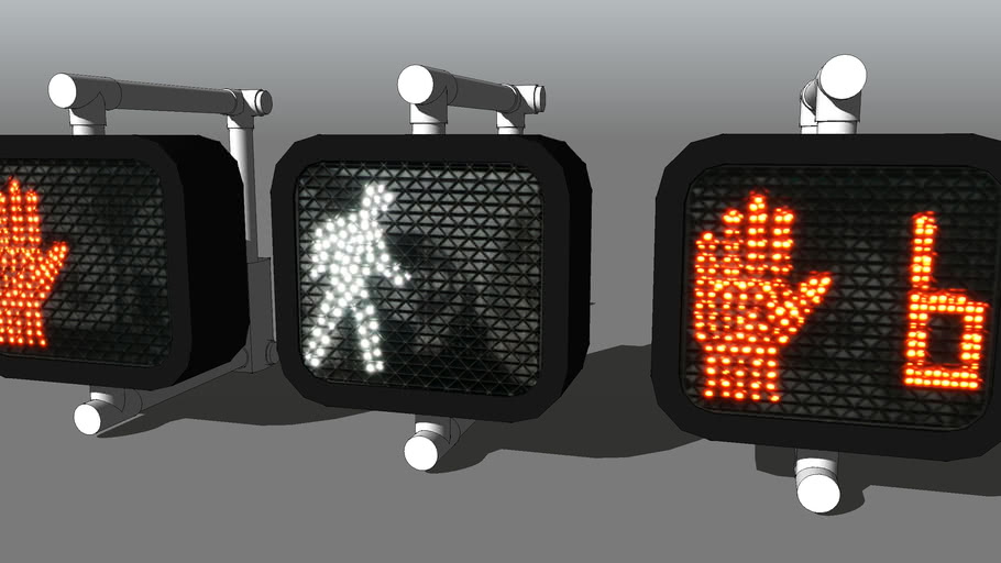 Dialight LED countdown Pedestrian signals. | 3D Warehouse