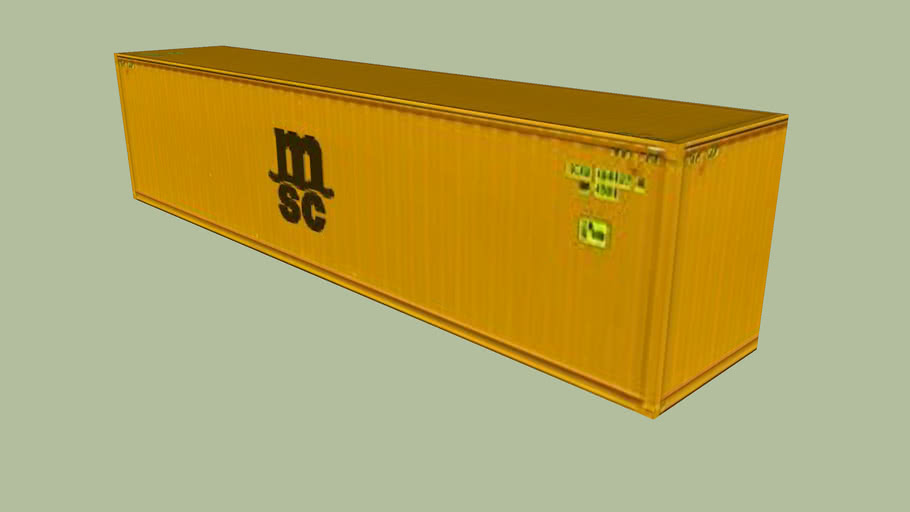 MSC Container - 40' | 3D Warehouse