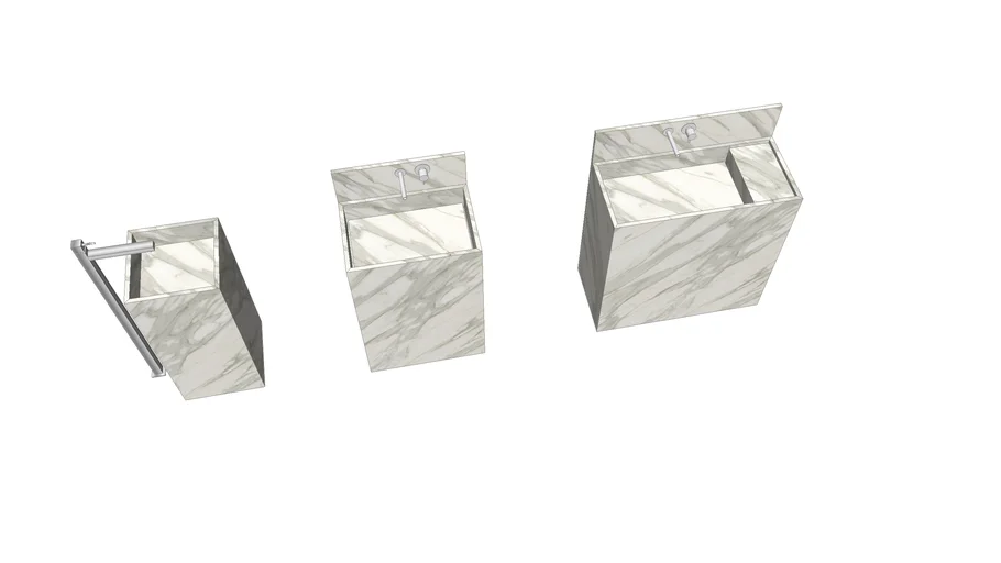 CUBE Tap Out Stone Sink by PEDRAS byannopei | 3D Warehouse