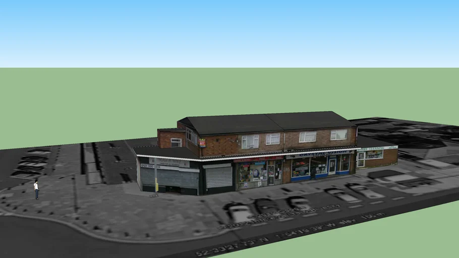 Block of shops | 3D Warehouse