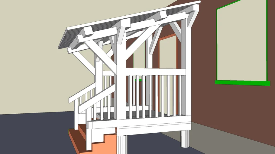 Villiers revised back porch | 3D Warehouse