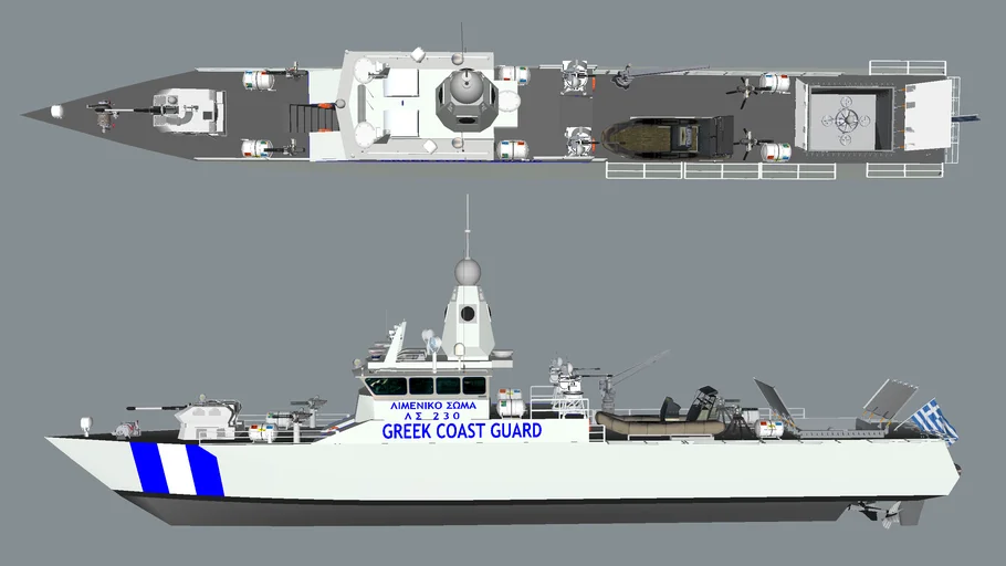 GREEK+COAST+GUARD+FAST+ARMED+BOAT+INTERCEPTOR+CLASS | 3D Warehouse