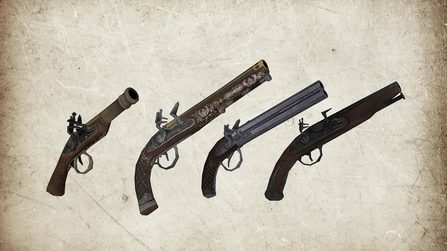 Old pistols | 3D Warehouse