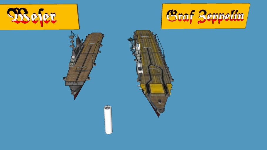 KMS Graf Zeppelin & KMS Weser (former Seydlitz) | 3D Warehouse