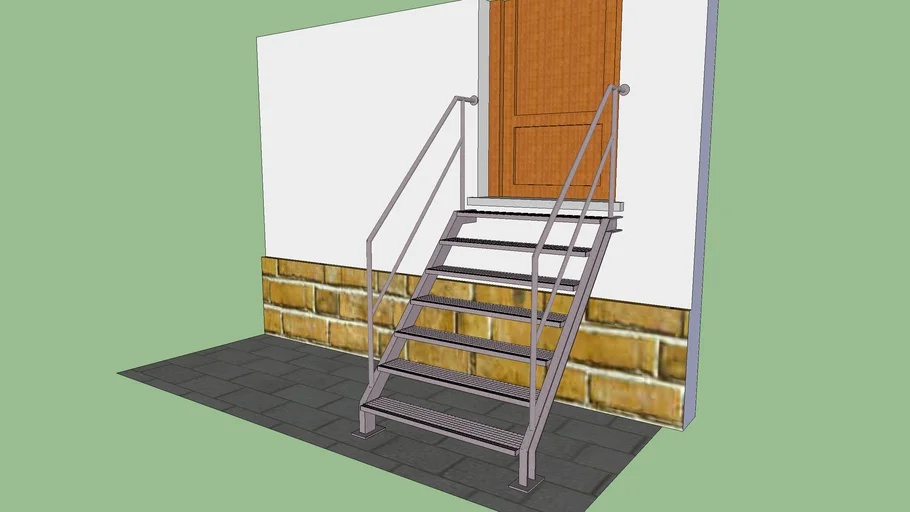 Access ladder to an entrance located one and a half meters from the ...