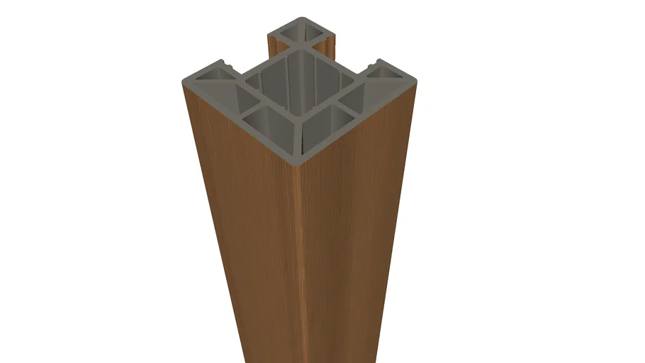 Corner Fence Post Spiced Oak | 3D Warehouse