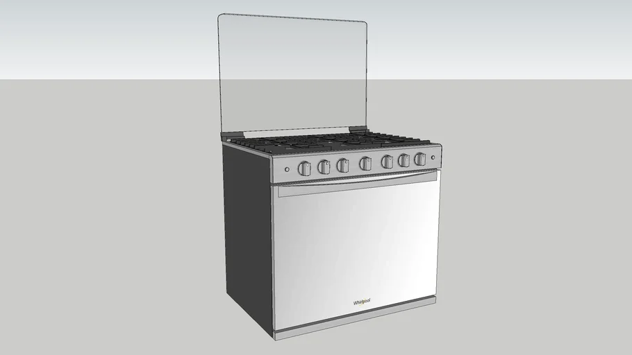 Whirlpool stove CWER5100S-H | 3D Warehouse
