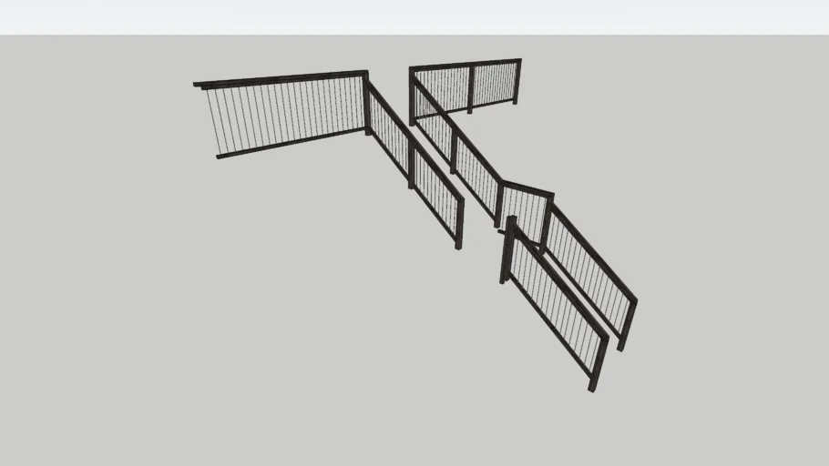 Rail and stairs railing | 3D Warehouse