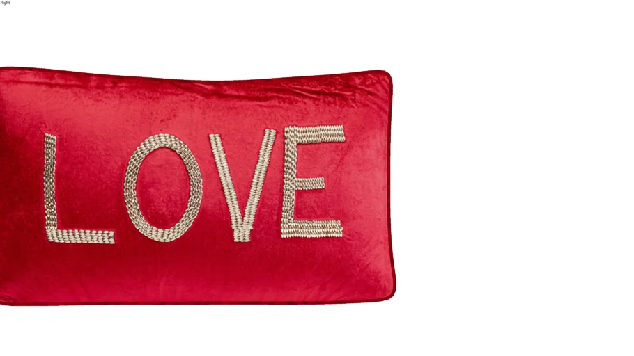 55774 Cushion Beads Love Red 35x60cm | 3D Warehouse