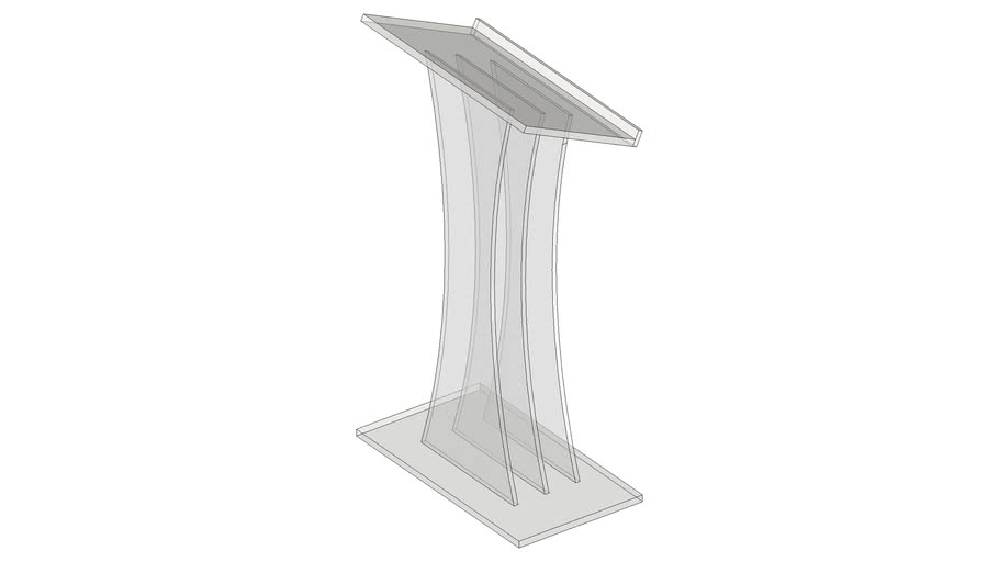 Plexi lectern curved | 3D Warehouse
