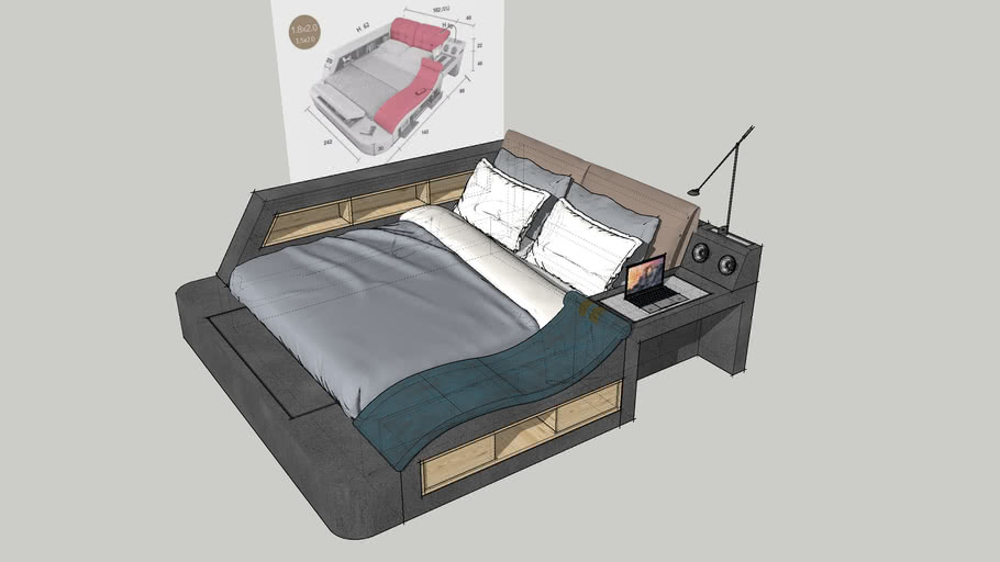Multifunction Bed | 3D Warehouse
