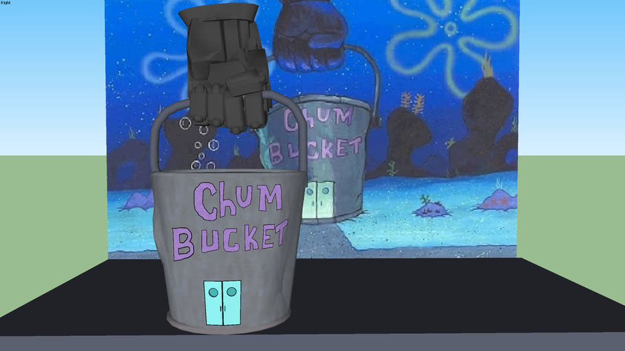 Sponge Bob cartoon. Plankton's Scum bucket | 3D Warehouse