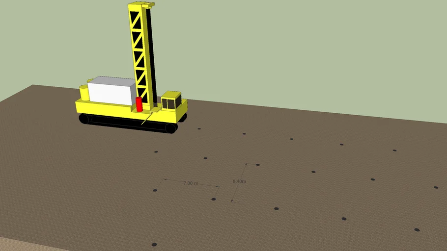 Open Pit Mine Drill and pattern (with burden and spacing) | 3D Warehouse