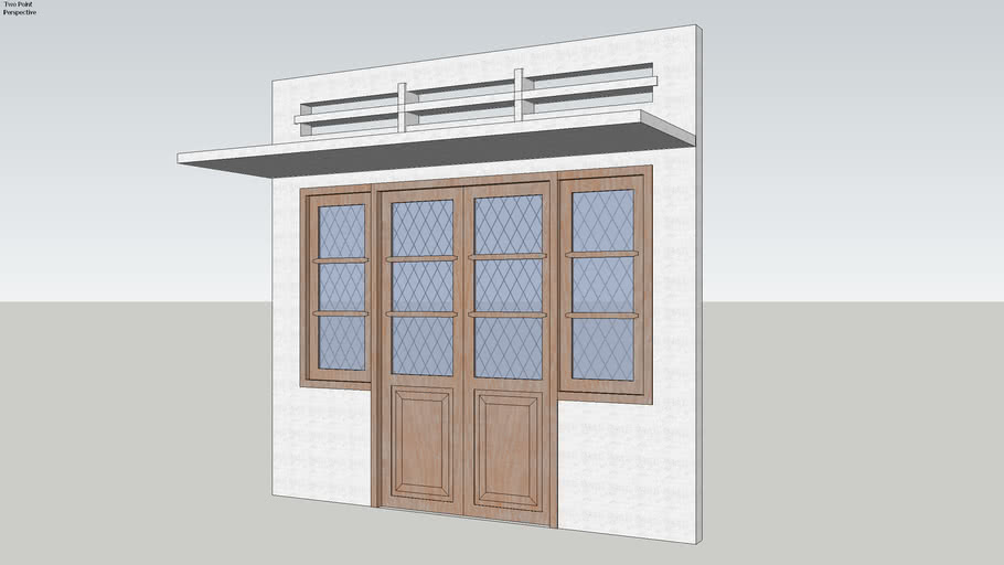 Colonial Style: Double Door | 3D Warehouse