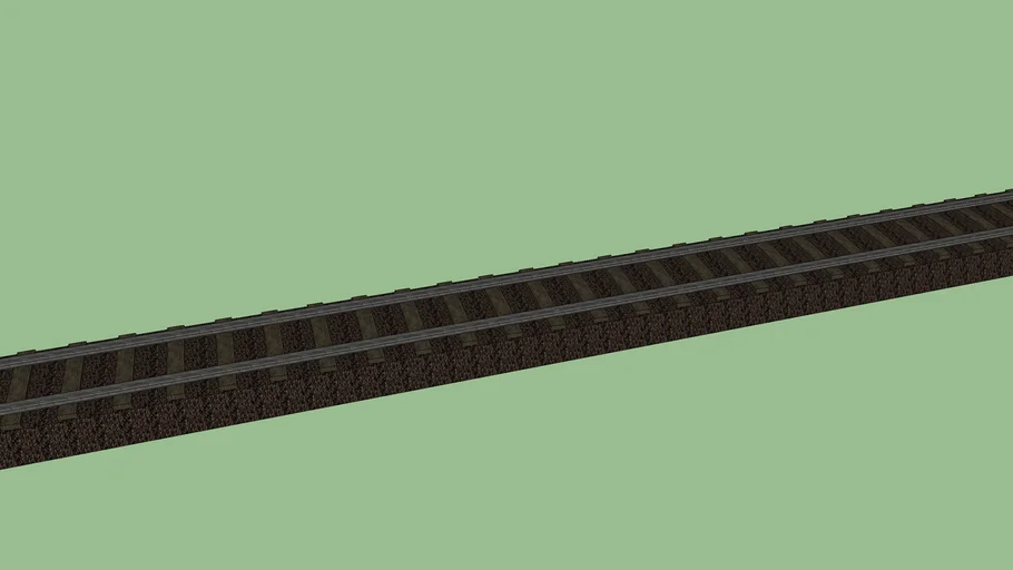 Low-poly Railroad Track with Bed | 3D Warehouse