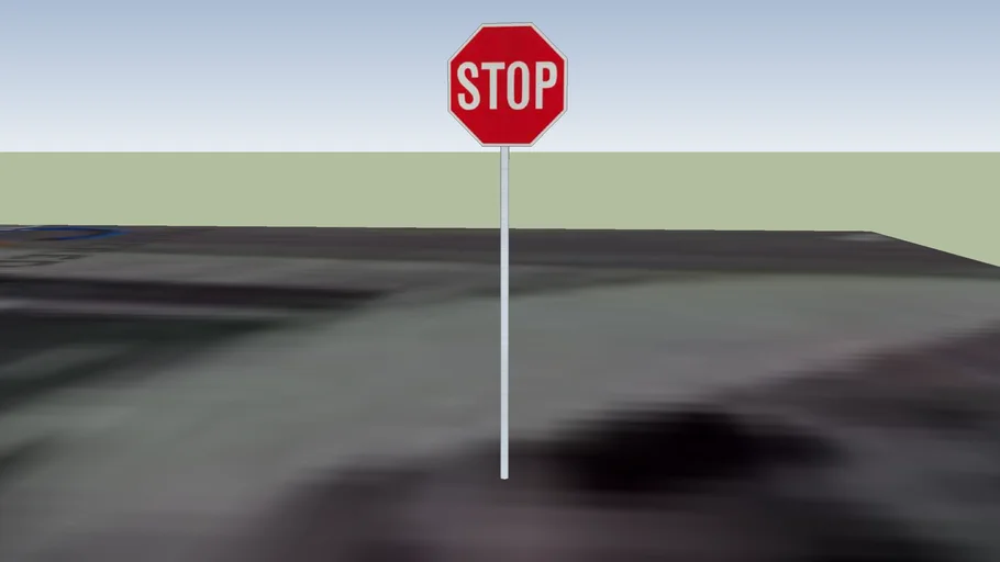 Stop sign at 6998 Phelps Rd | 3D Warehouse