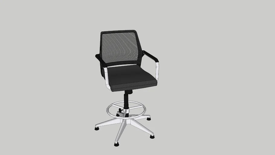 Featherlite Forum Teller Base Medium Back Chair | 3D Warehouse