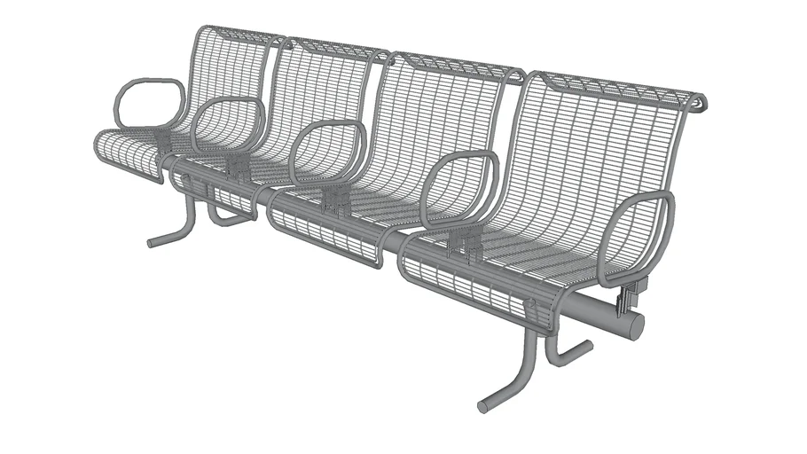 Plexus 4 Seat Bench | 3D Warehouse