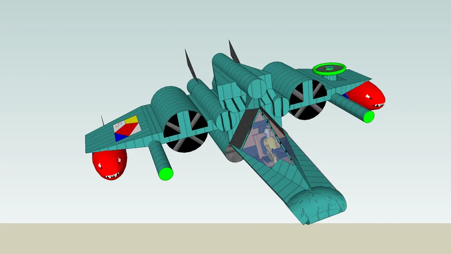 USNR F-II-A-FGHTR fighter with F-II-a missiles | 3D Warehouse