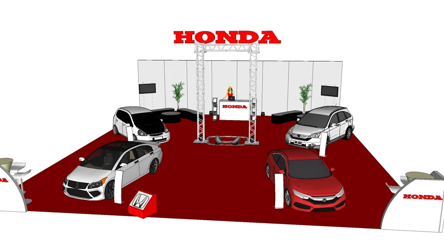 Honda Stand - Salon Automobile | 3D Warehouse